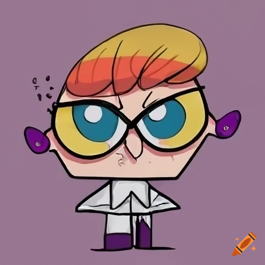 Cute anime-style illustration of dexter on Craiyon