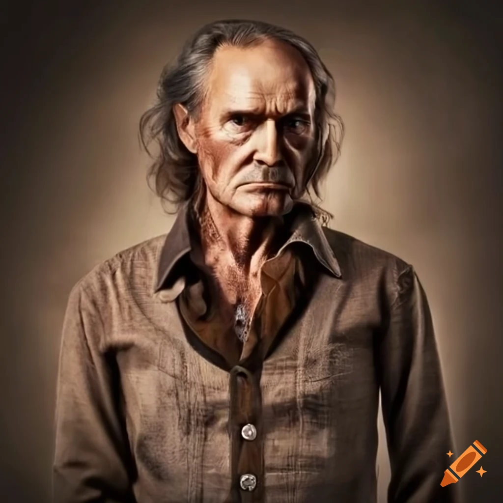 Portrait of a western movie character on Craiyon