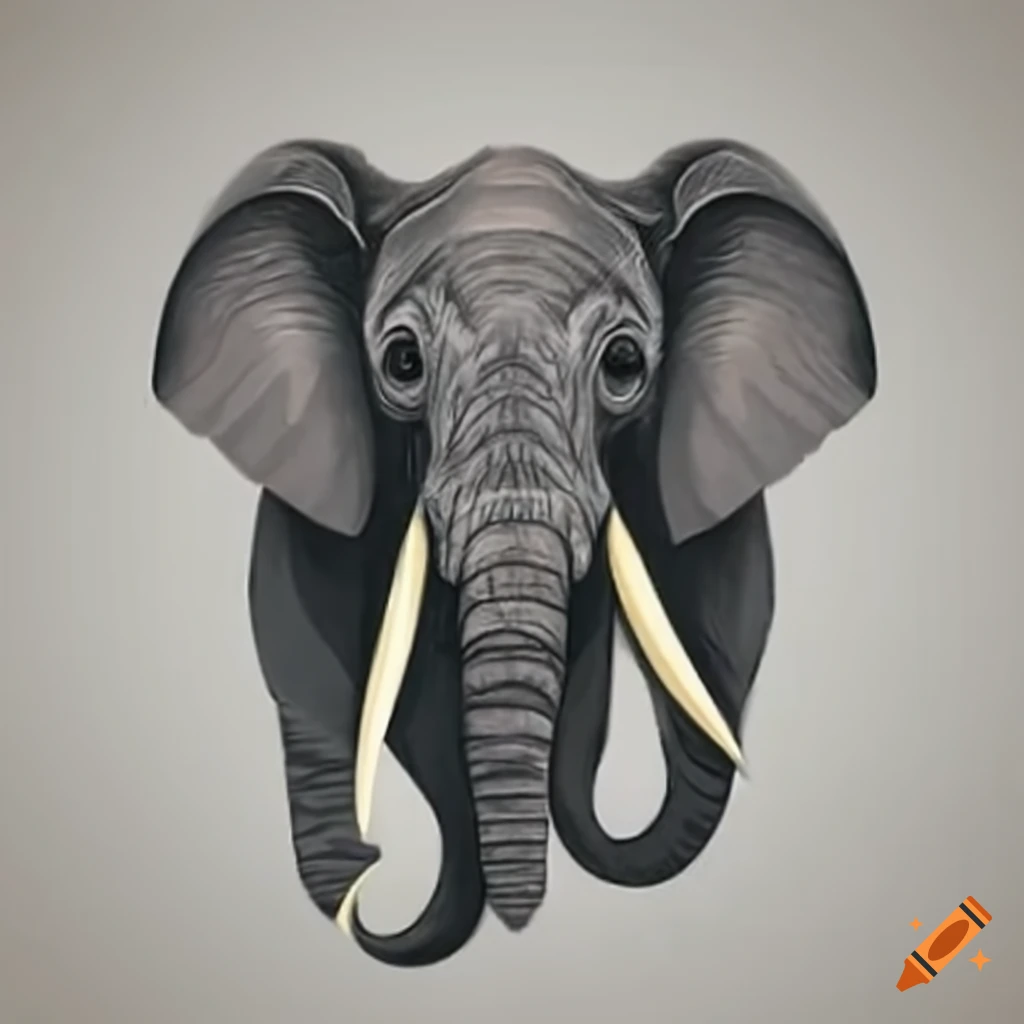 Realistic drawing of an elephant on Craiyon