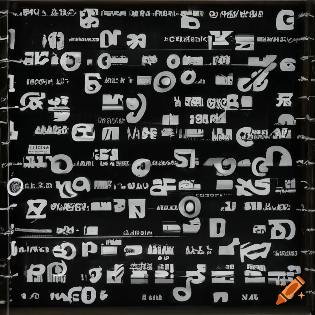 Math and alphabet symbols on Craiyon