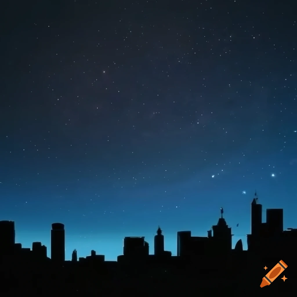 Stunning starscape with a black skyline on Craiyon