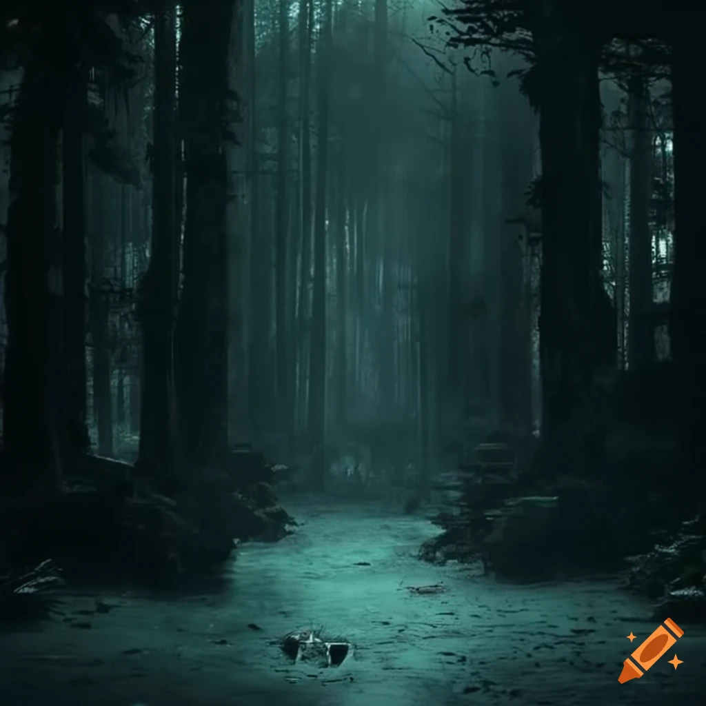 Image of a dystopian forest of interconnected machines