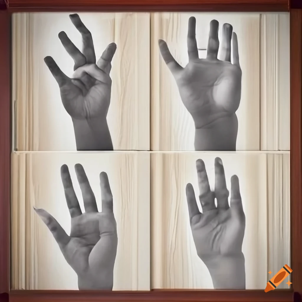 Sign language translation chart on Craiyon