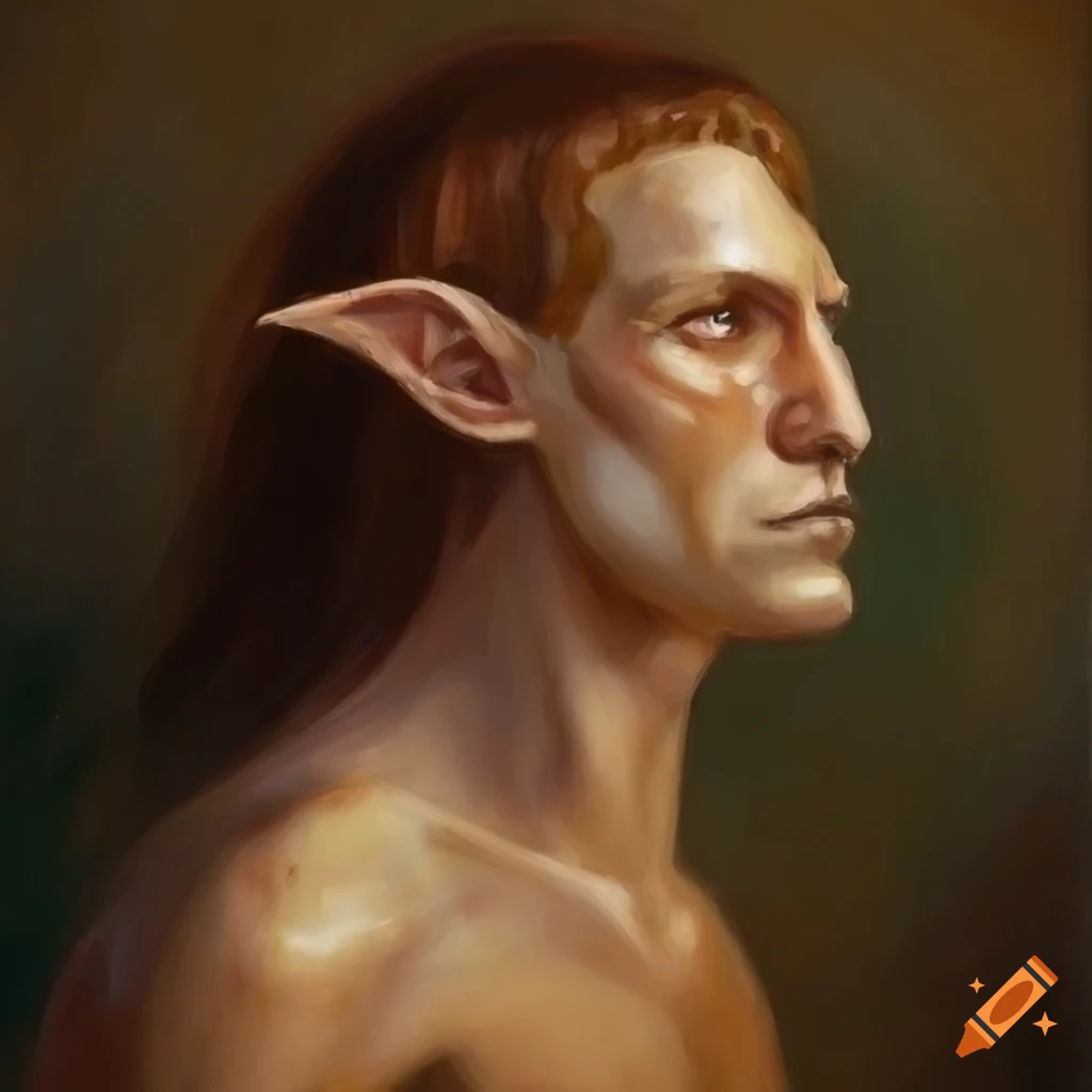 Satyr barbarian with brown hair and violet eyes wielding a great axe on ...