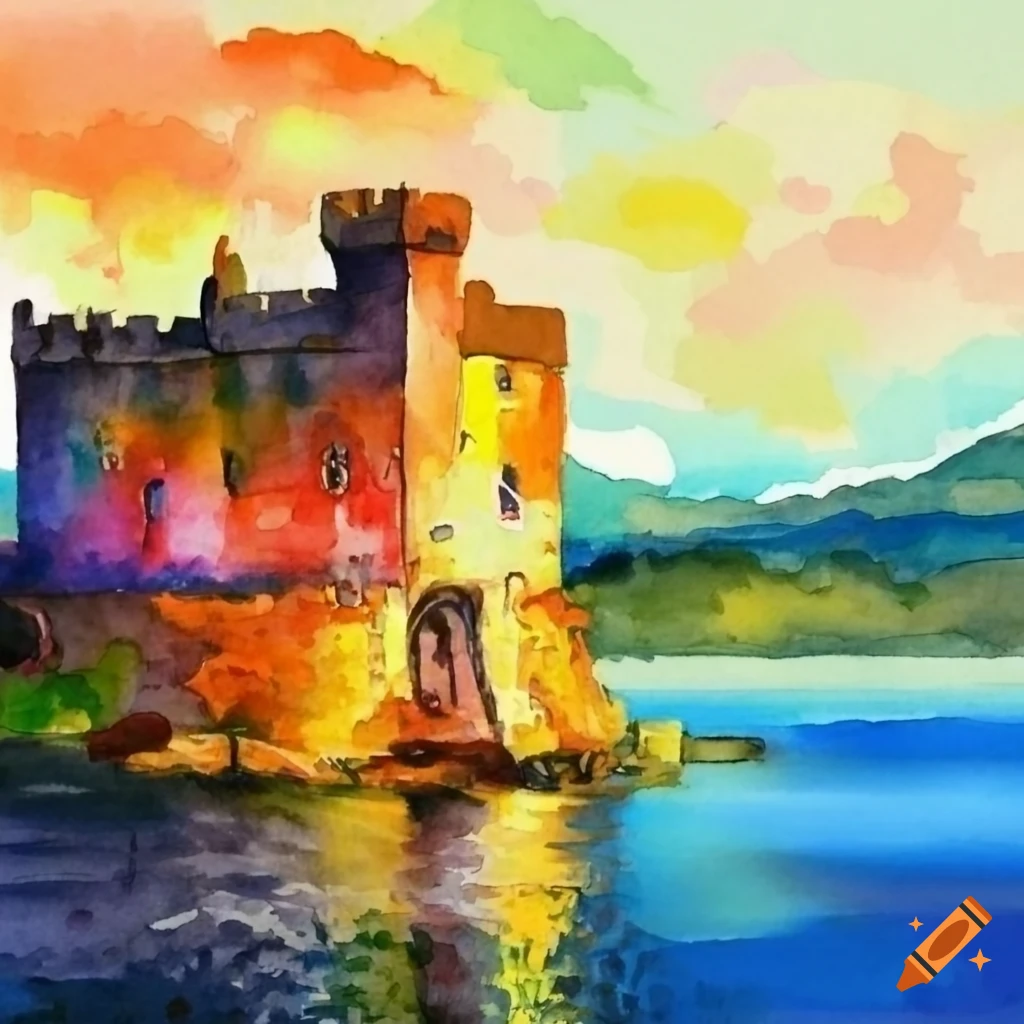 Irish countryside art with an old charm on Craiyon