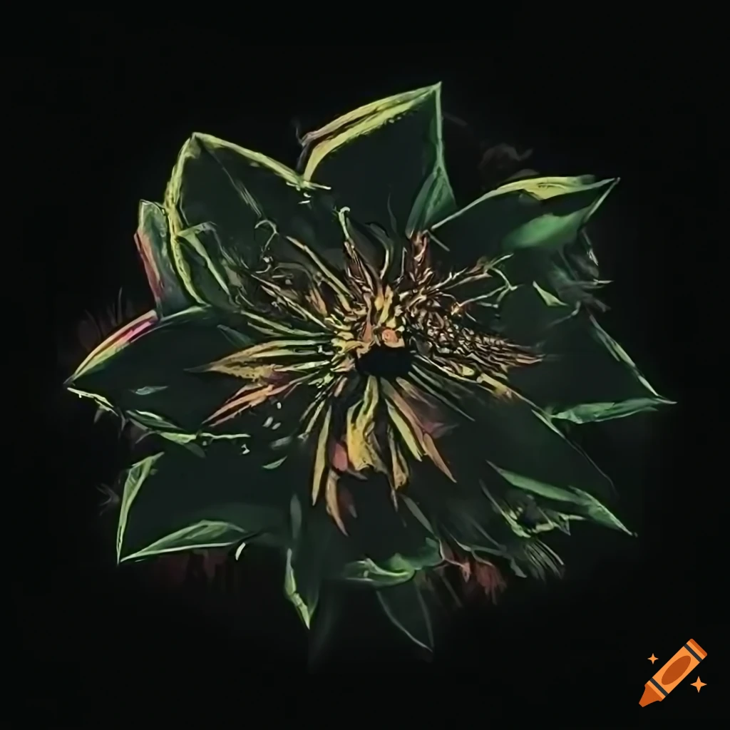 Humanoids made of tulips in a surreal painting on Craiyon