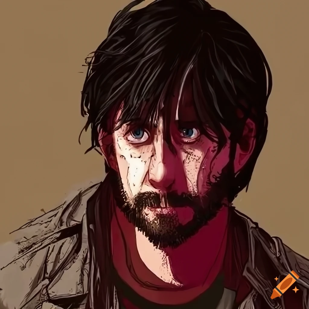 Digital art of ian hecox in the walking dead style