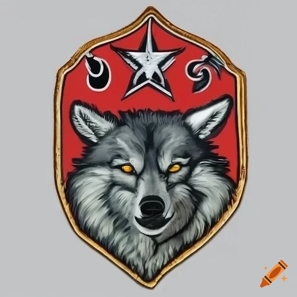 Wolf emblem for a team on Craiyon