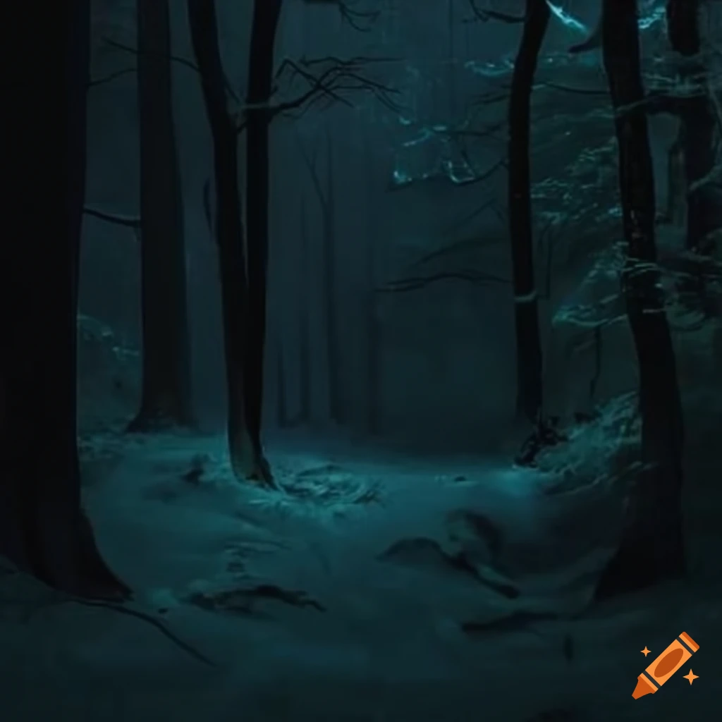Forest At Night Time