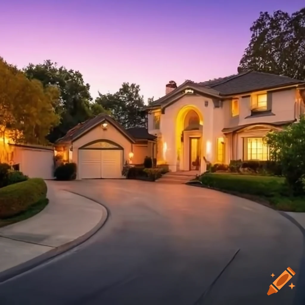 Impressive view of a luxurious house in california on Craiyon