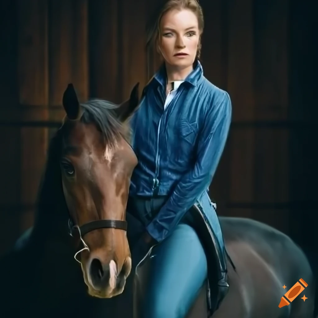 Two centaur cantering through the countryside after a galloping filly ...