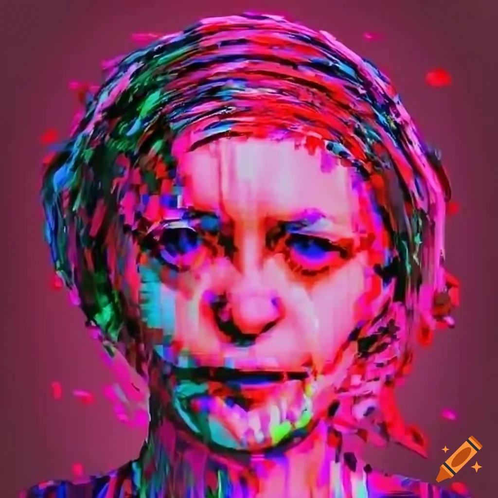 Repeating glitch patterns on Craiyon