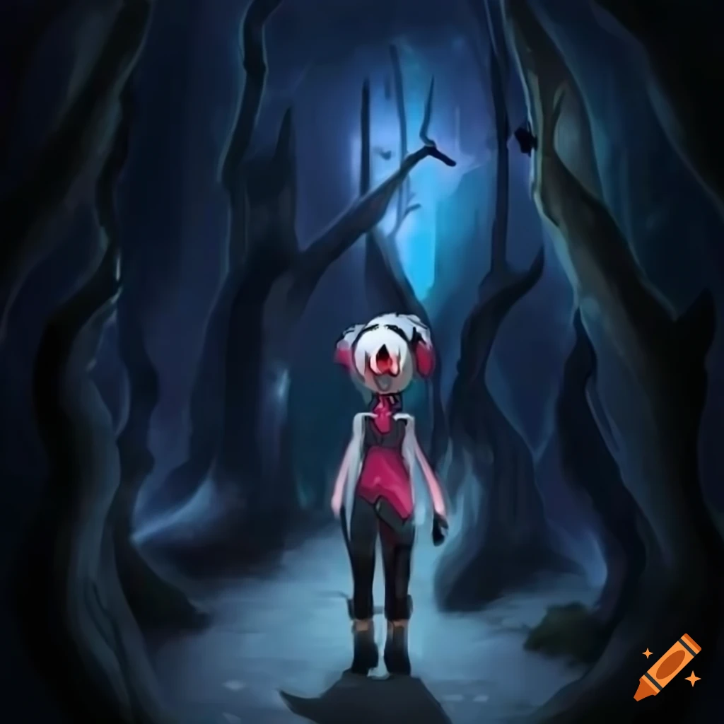 Older adult pokémon trainer in front of magical background