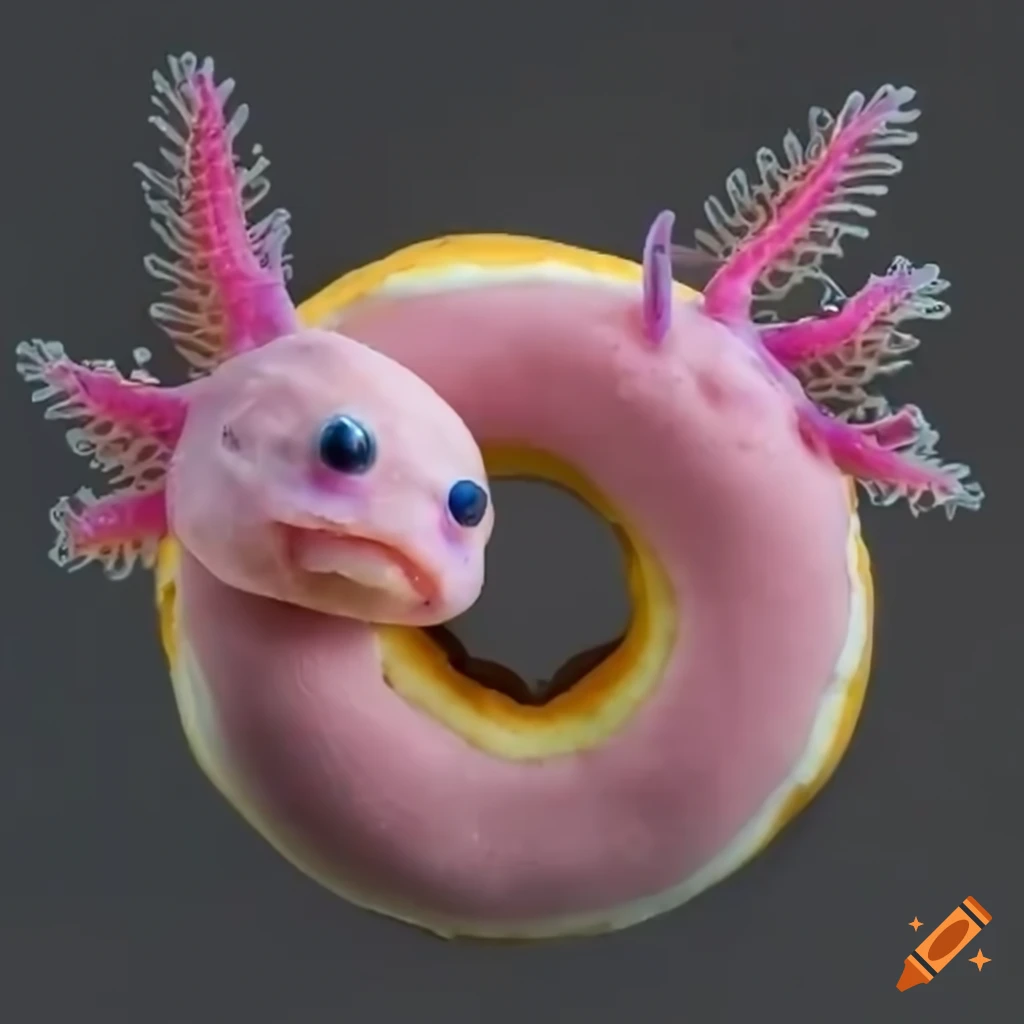 Detailed photograph of a kawaii purple axolotl against rainbow rocks with bokeh effect on Craiyon