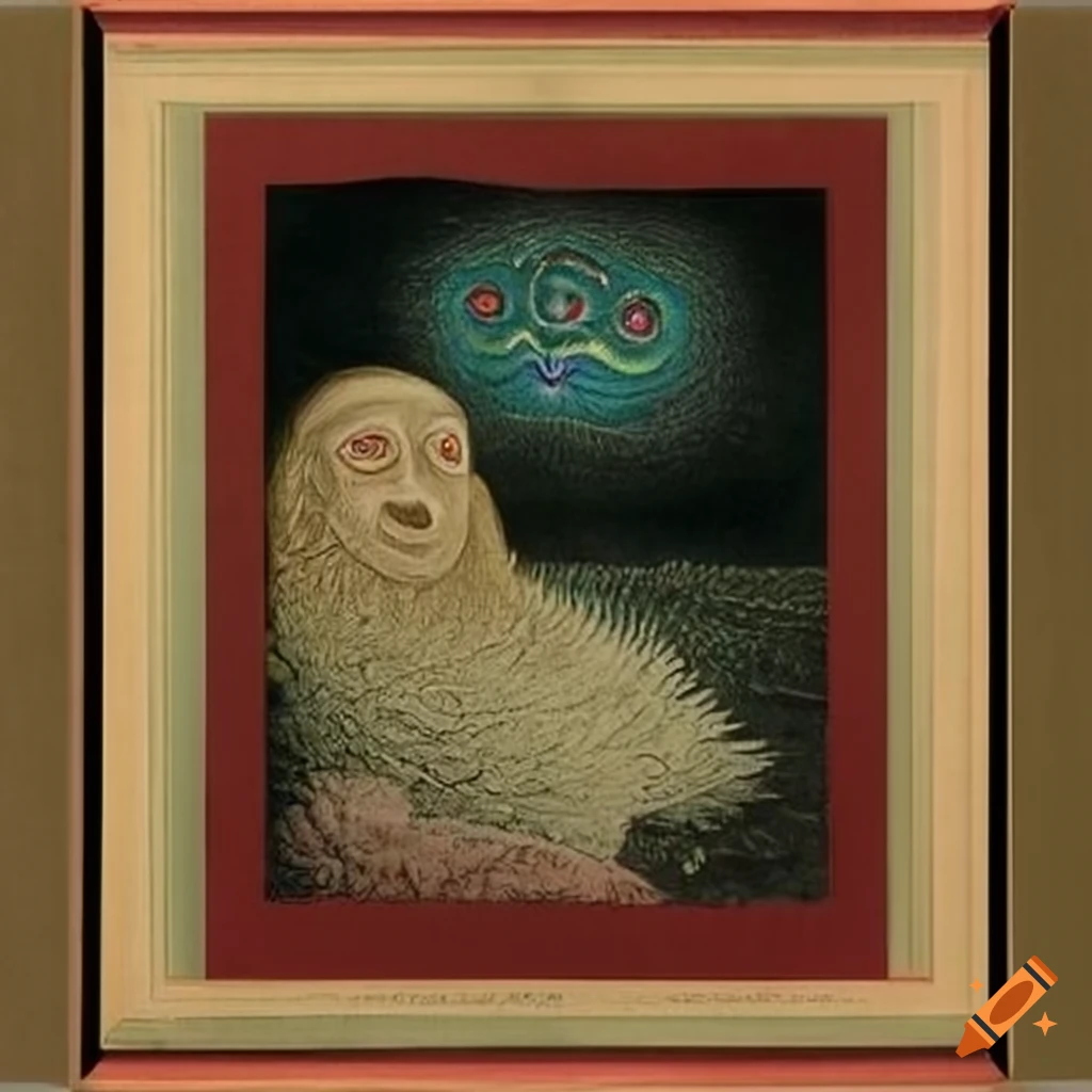 Color serigraph of salish-inspired fantasy artwork on Craiyon