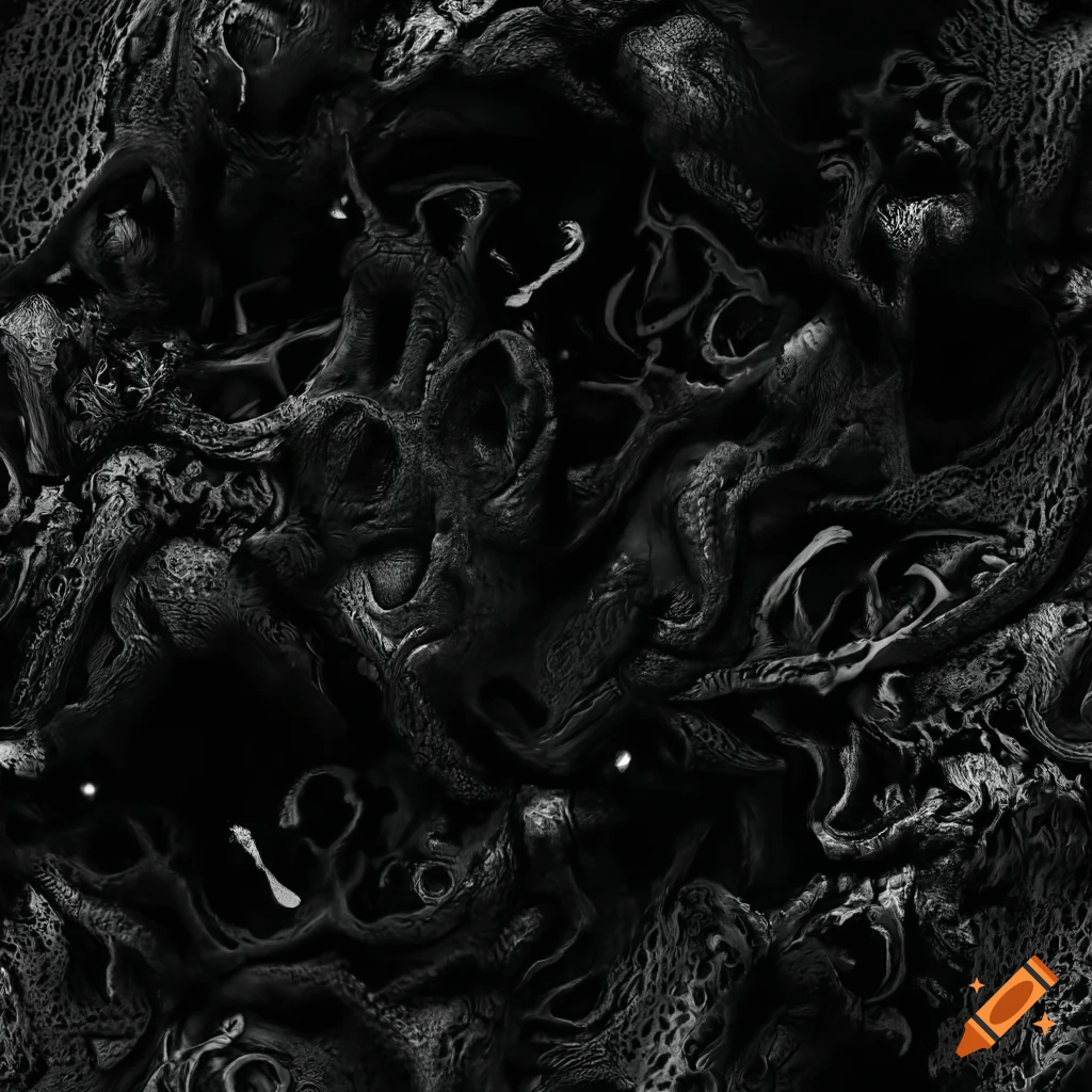 Seamless black and white alpha texture worms in 8k resolution on Craiyon