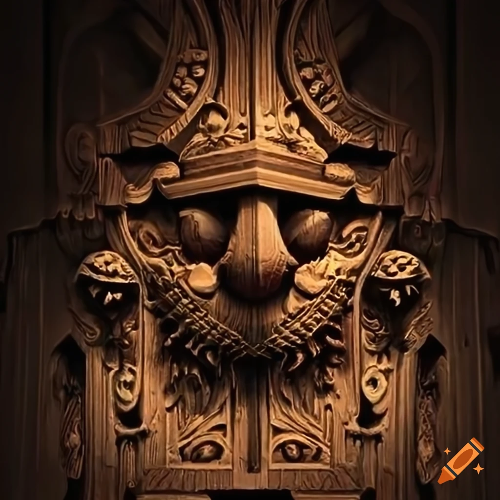 Detailed carving in zelda game style