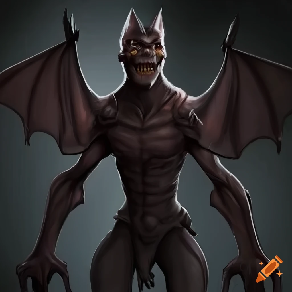 Illustration Of A Humanoid Bat On Craiyon