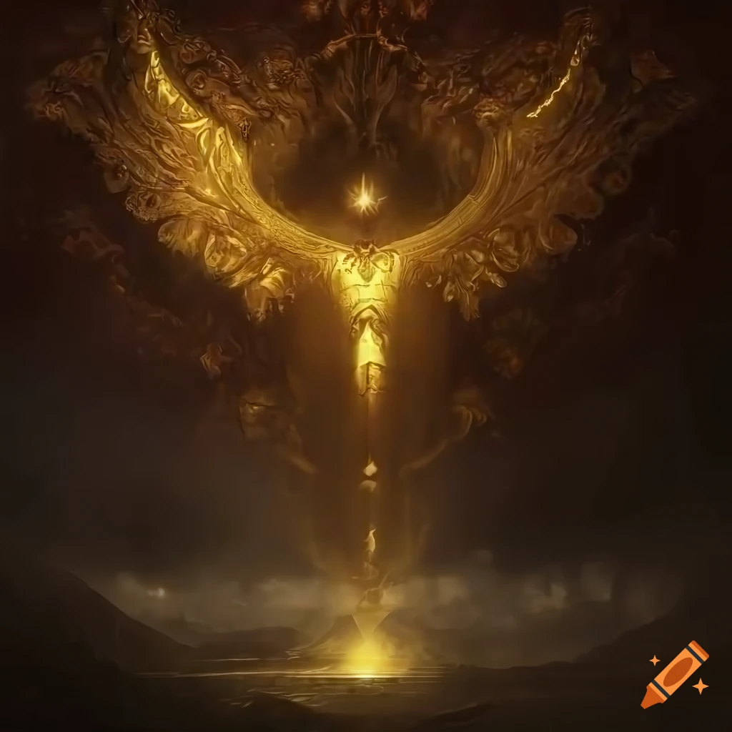 Depiction of god on his heavenly throne on Craiyon