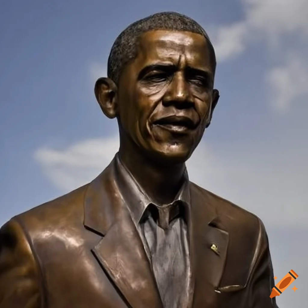 Bronze statue of barack obama on Craiyon