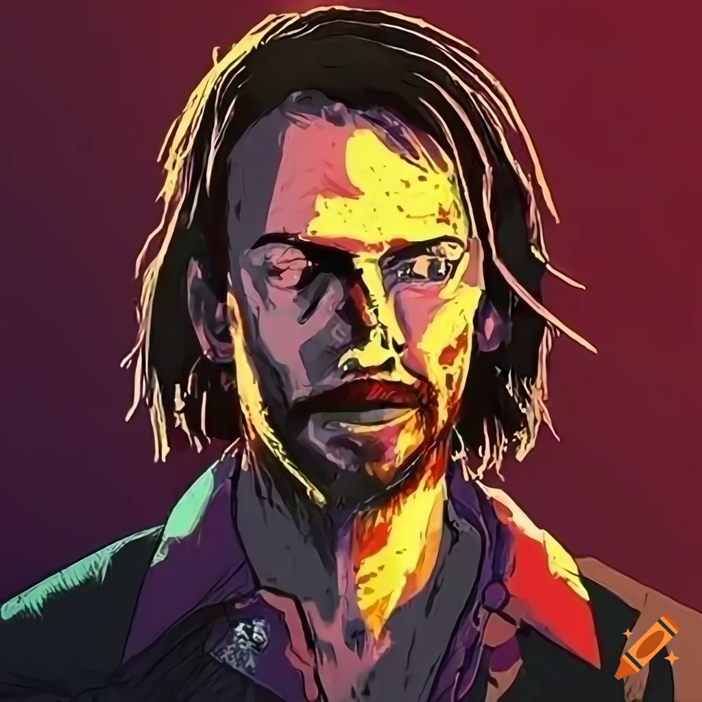 Digital art of simon lane in the style of the walking dead on Craiyon
