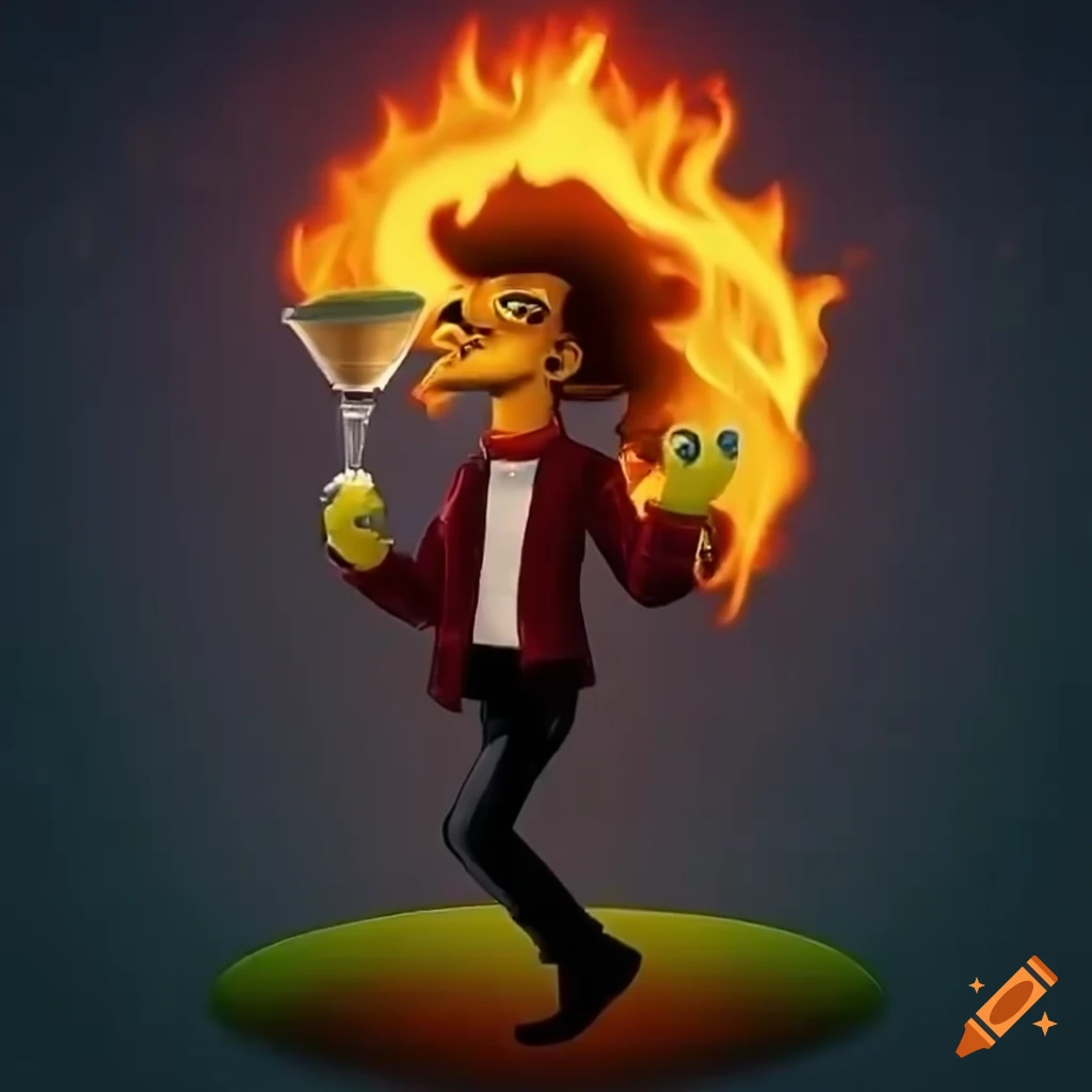 Moe szyslak from the simpsons casting spells on Craiyon