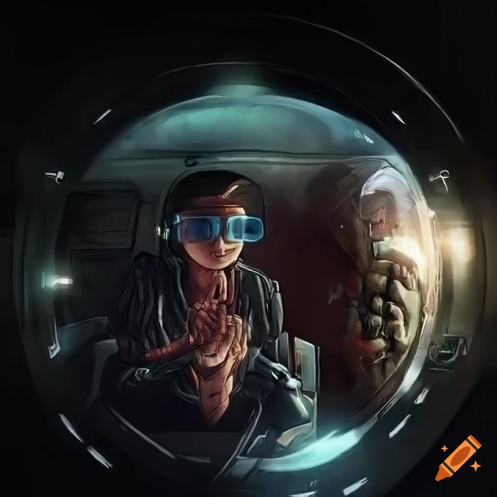 Detailed japanese art of human pilots in futuristic cockpits on Craiyon