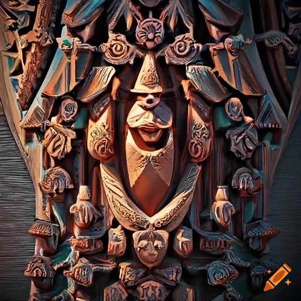 Detailed architectural carving inspired by zelda game