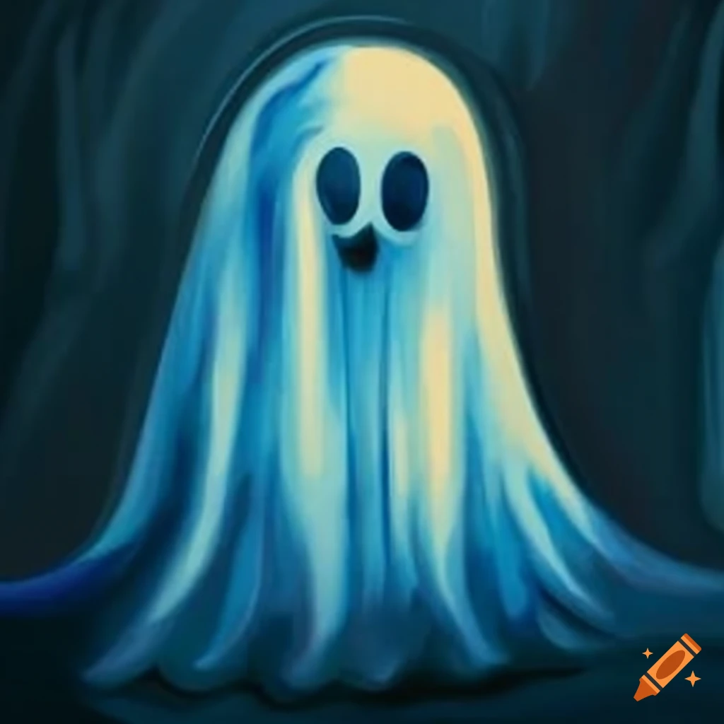 Ghost in a living room on Craiyon