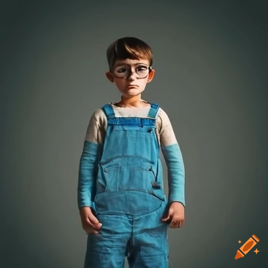 Portrait of a cute nearsighted girl with glasses on Craiyon