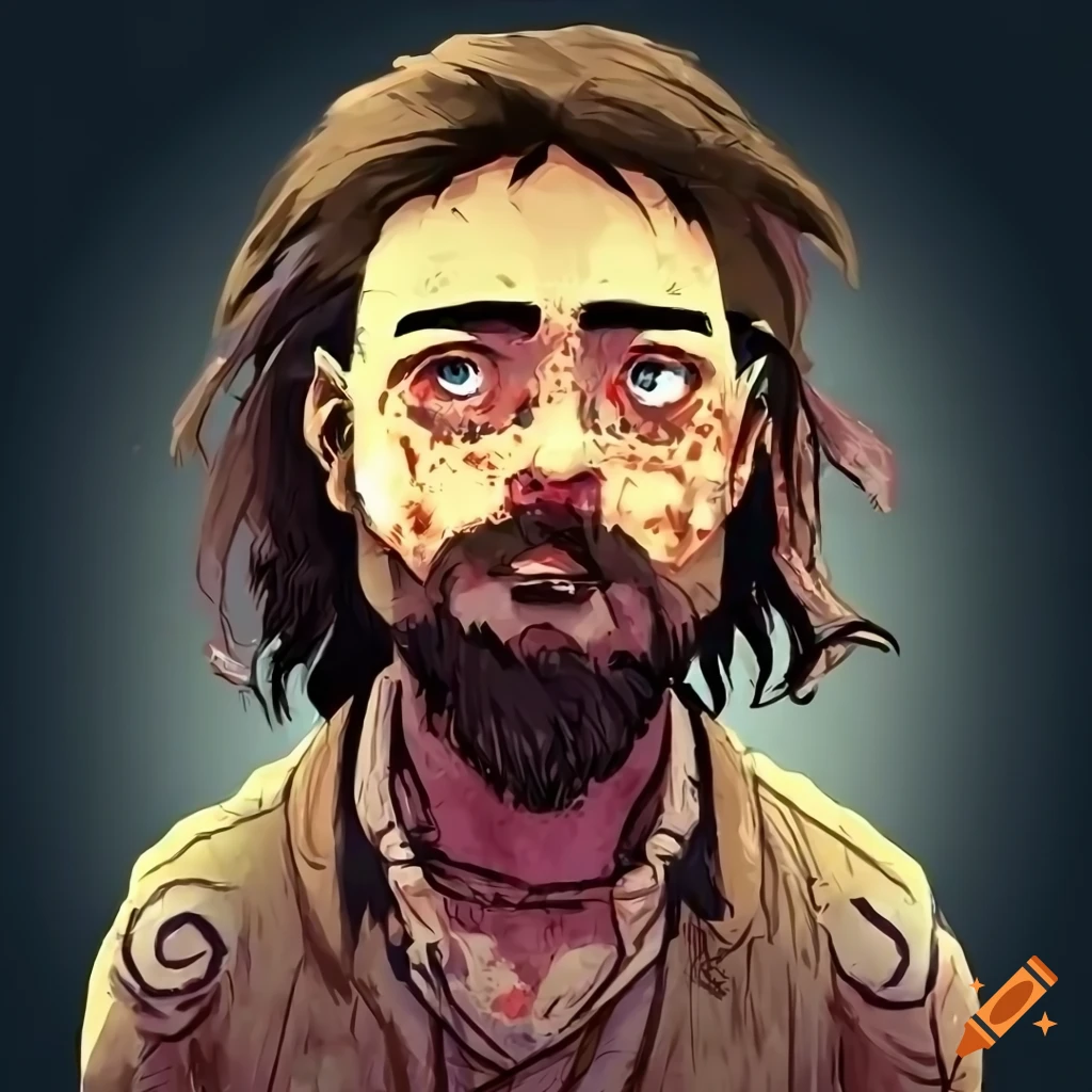 Digital artwork of Yogscast Simon Lane in the style of The Walking Dead ...