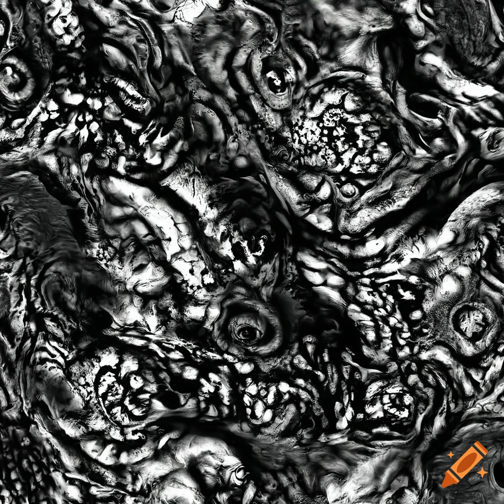 Seamless black and white creature texture on Craiyon