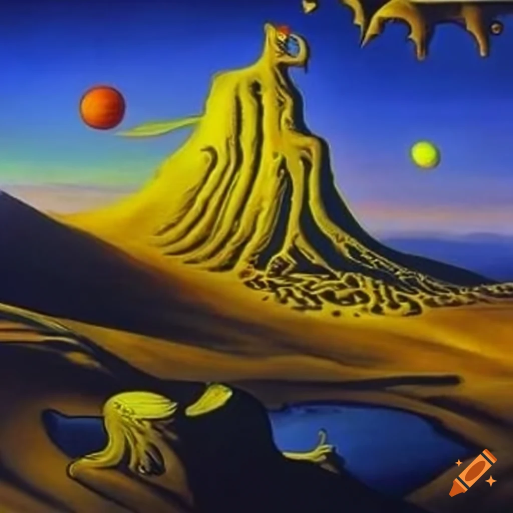 Surreal rococo artwork inspired by Dr. Seuss and Yves Tanguy on Craiyon