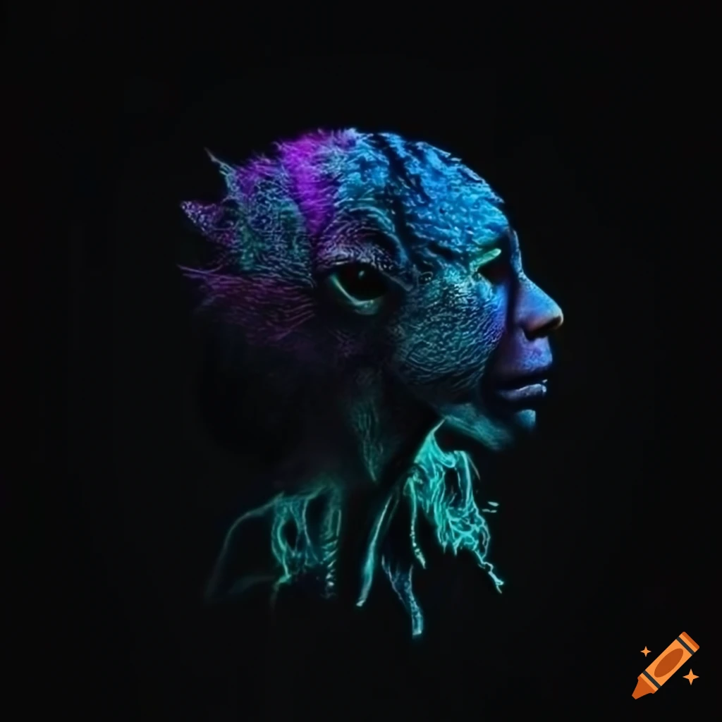 Abstract album cover with a jackal in the mind
