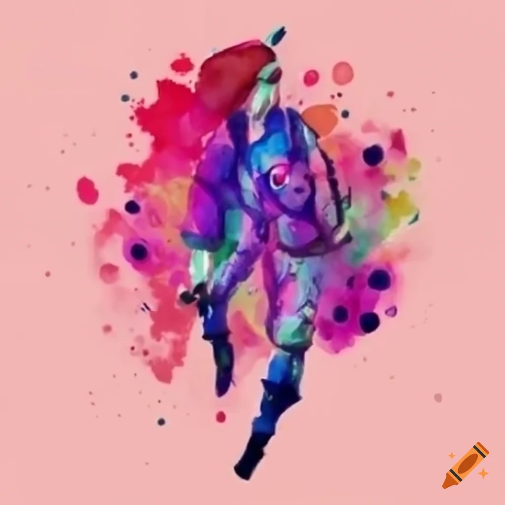 Full-length portrait of an intriguing weirdcore character on Craiyon