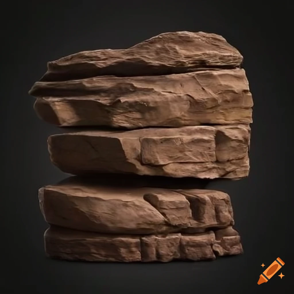 Brown rock ledge on Craiyon