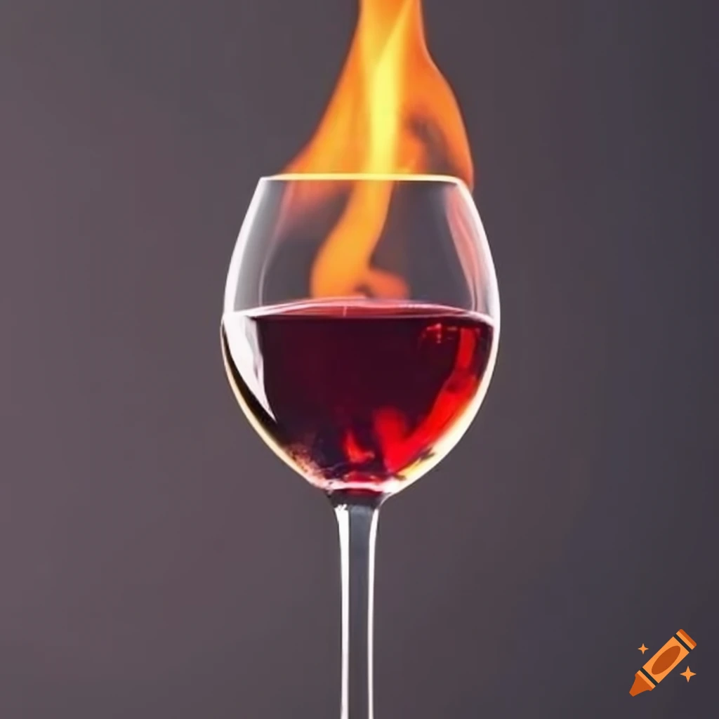 Wine on fire on Craiyon