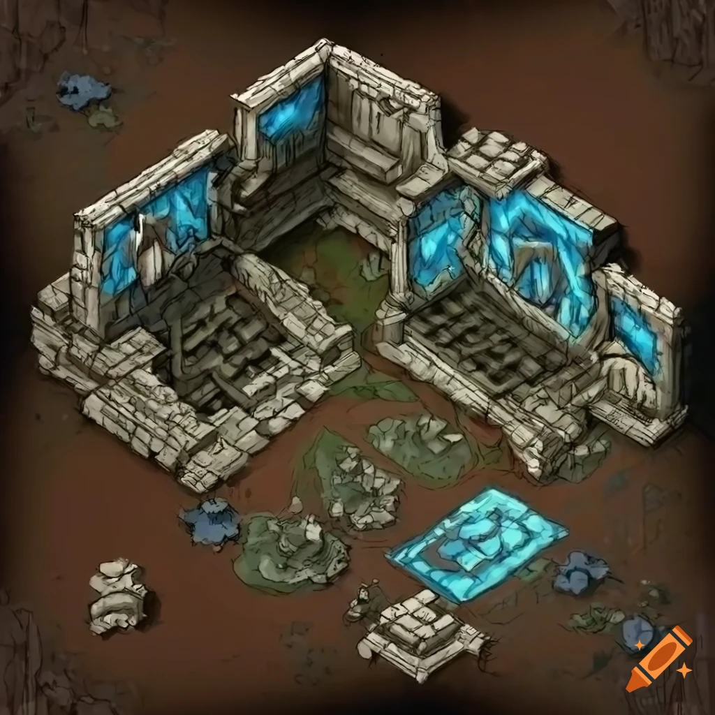 Intricate modular isometric concept art on Craiyon