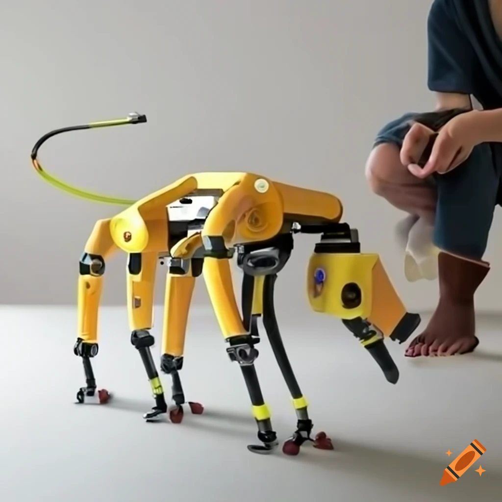 Four legged walking robot on Craiyon