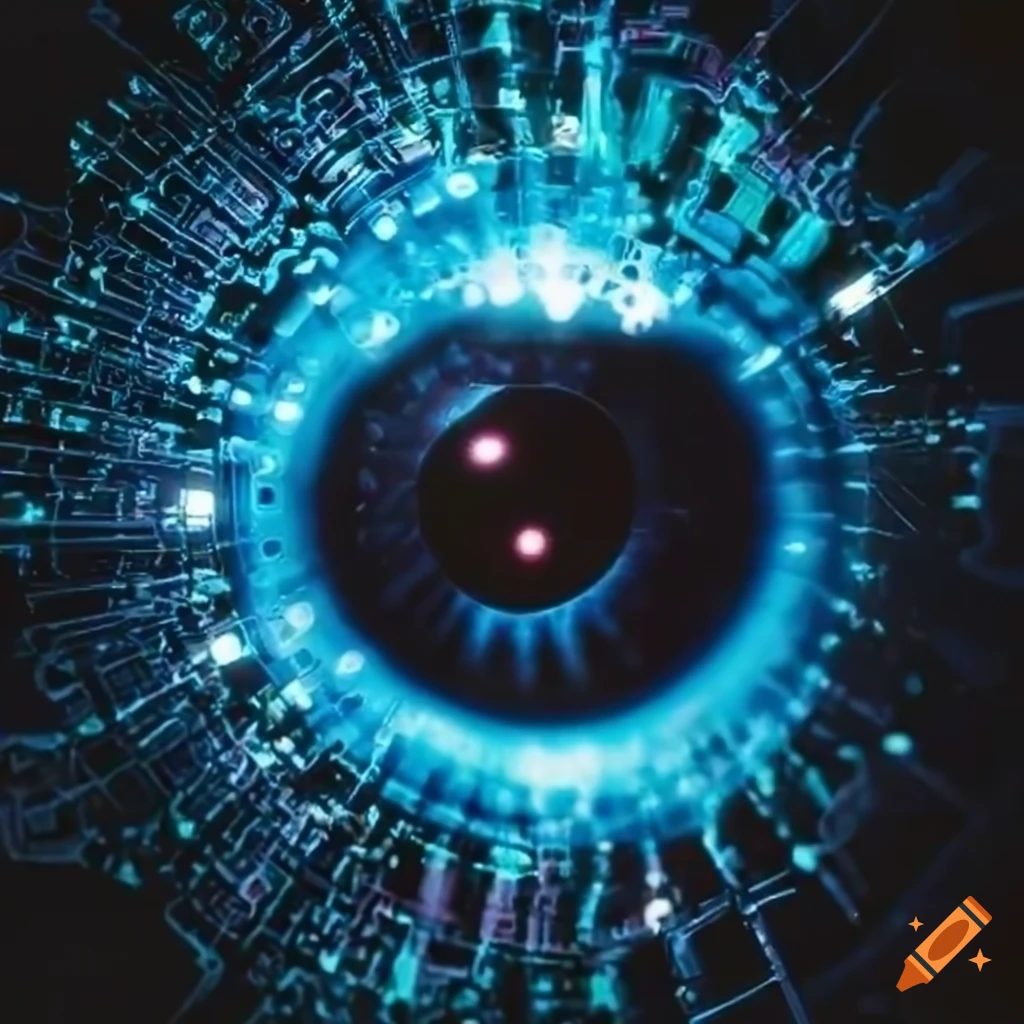 Closeup of an ai eye on Craiyon