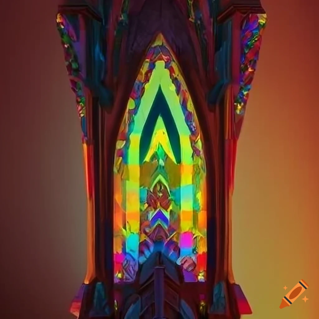 Zelda game motif with architectural carving style