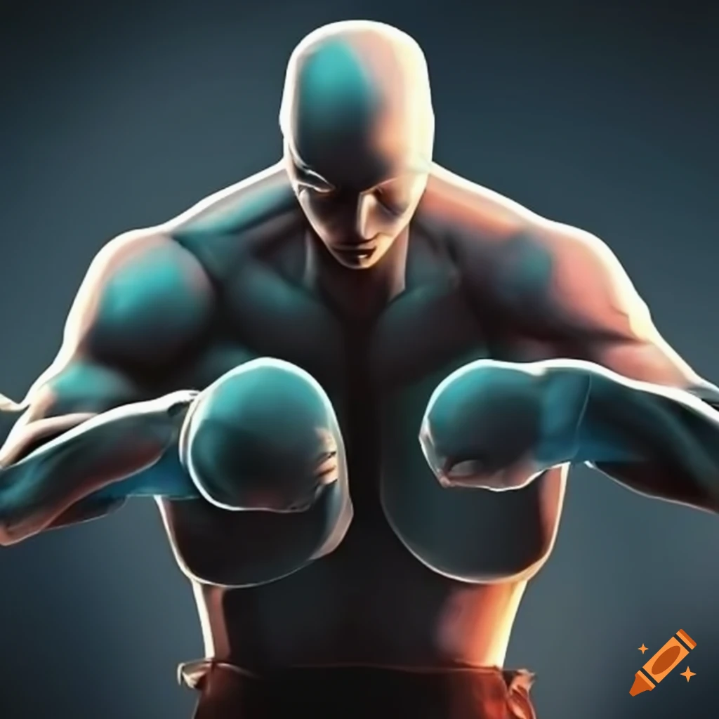 Artwork of fighting cube-shaped figures on Craiyon