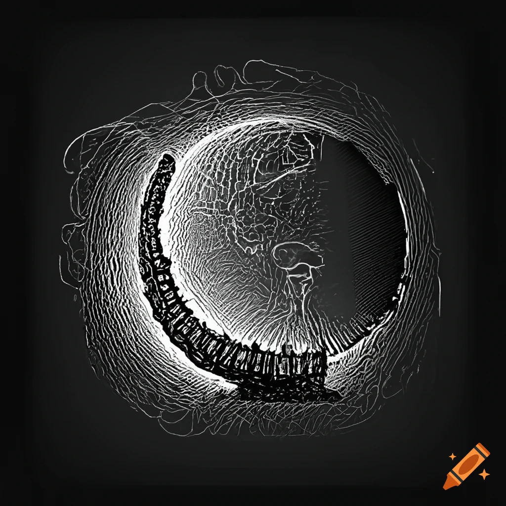 Black and white data visualization of a linear regression algorithm on ...