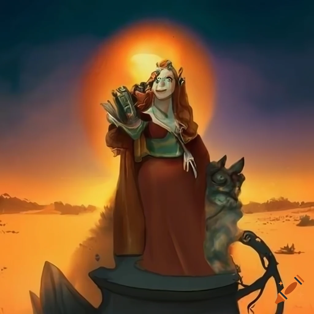 Artistic depiction of a magical desert creature on Craiyon