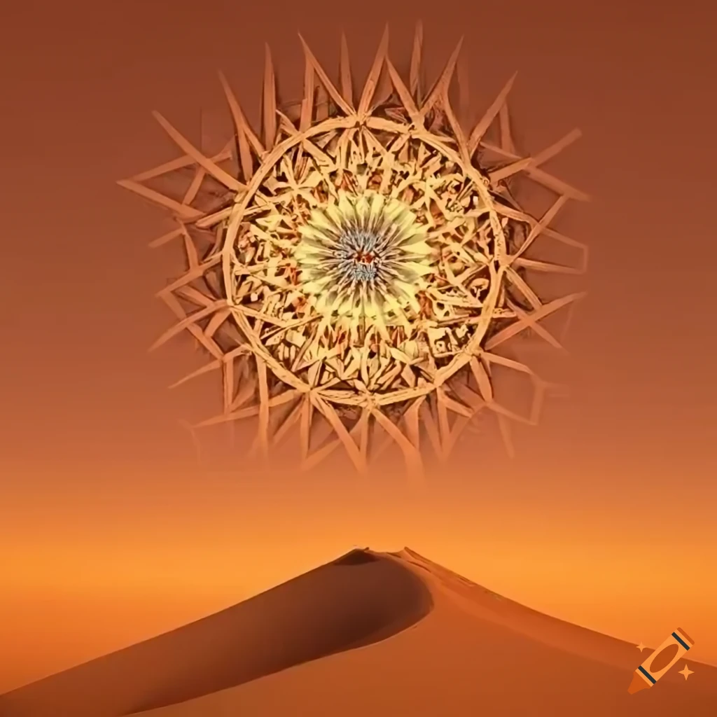 Intricate logo design inspired by arab desert and culture