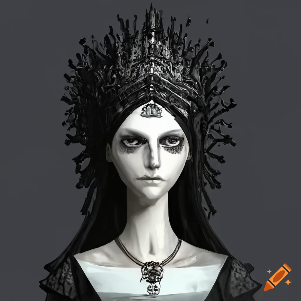 Gothic bride woman art on Craiyon