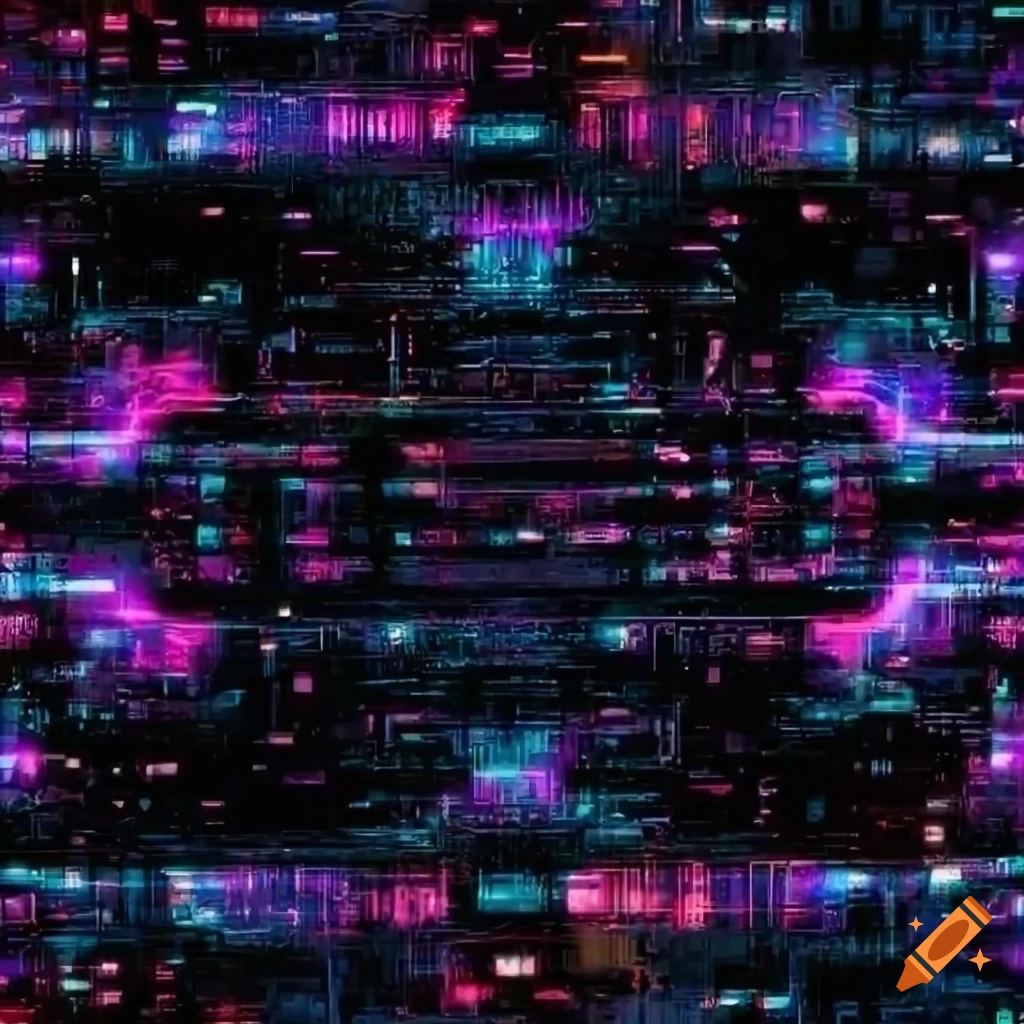 Cyberpunk abstract digital code texture on Craiyon