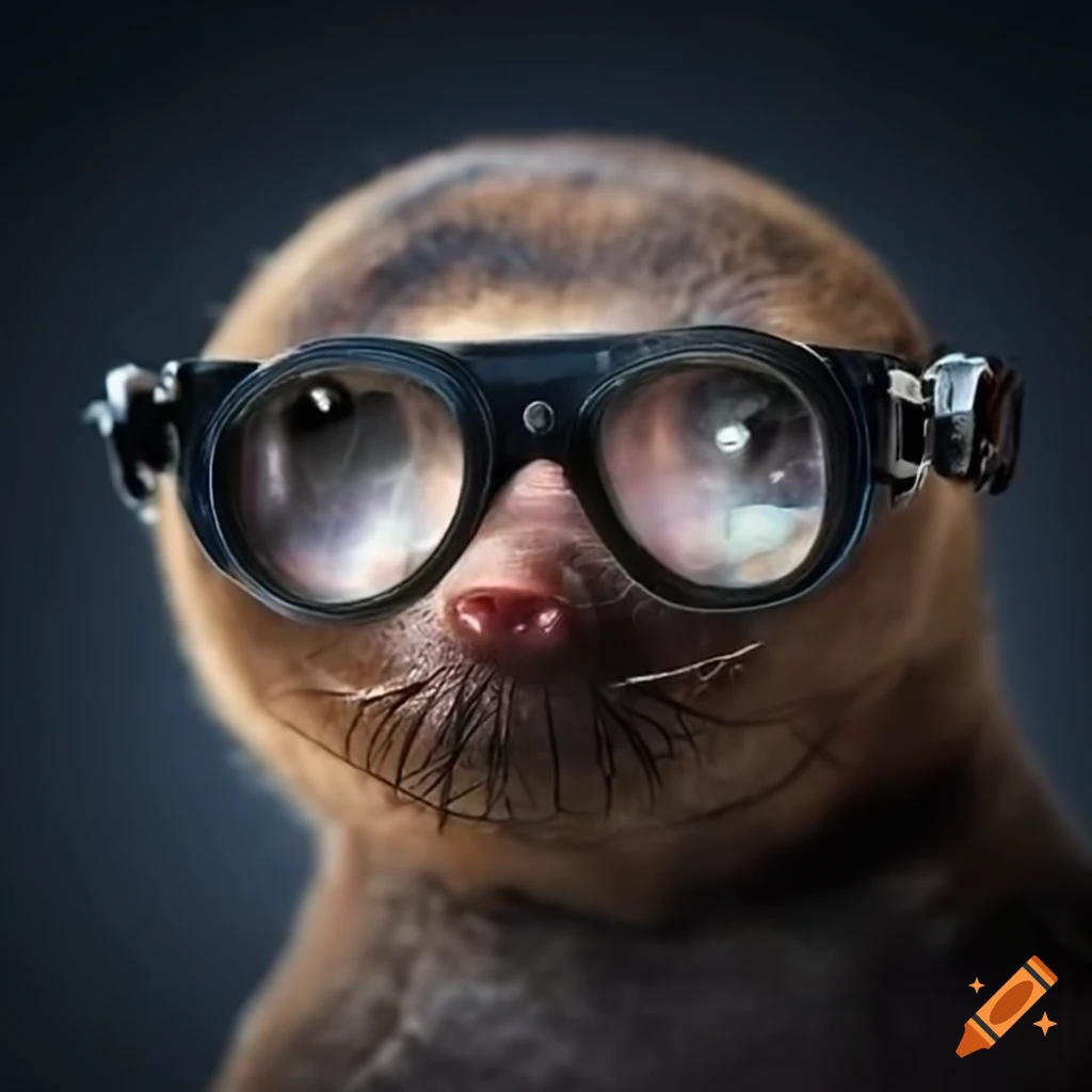 A mole wearing goggles on Craiyon