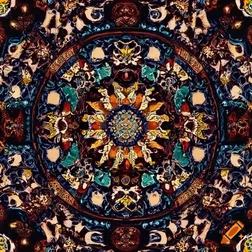Circular pattern in the style of charles rennie mackintosh on Craiyon