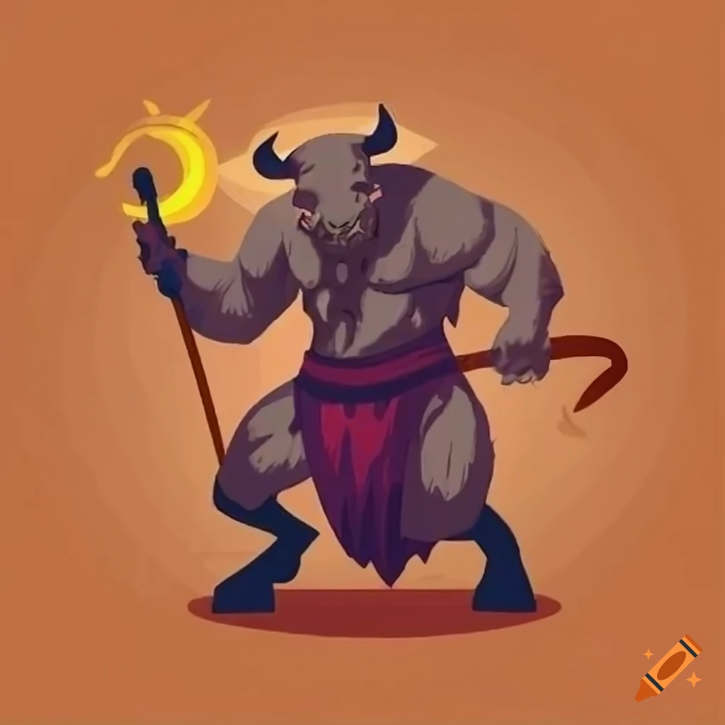 Image of a minotaur wizard